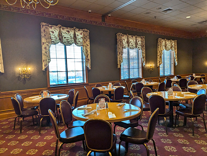 Elegant dining areas with traditional touches create the perfect backdrop for the food coma you're about to willingly enter.