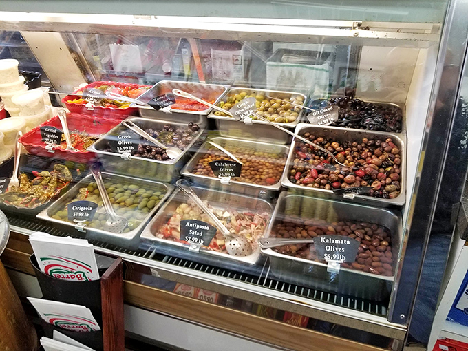 The olive bar at Dattilo's offers a Mediterranean vacation for your taste buds without the airfare or passport requirements.