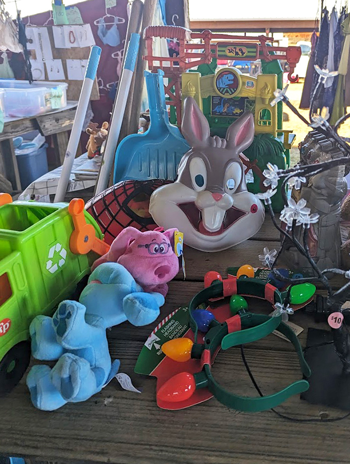 Bugs Bunny meets Blue's Clues! This colorful corner of childhood nostalgia proves that some toys never go out of style, just out of production.