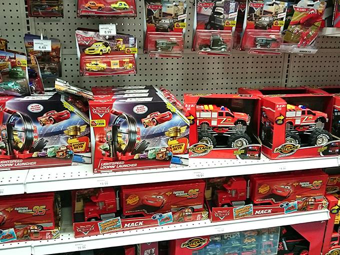 Disney's Cars merchandise that ensures children leave Florida with souvenirs and parents leave with slightly lighter wallets.