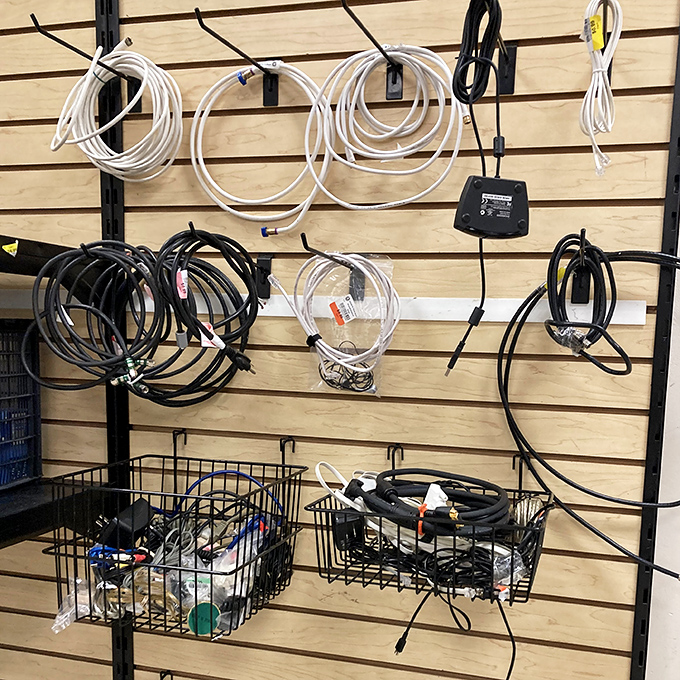 Even tech enthusiasts find their corner of paradise with cables, cords, and connections that would cost triple elsewhere.