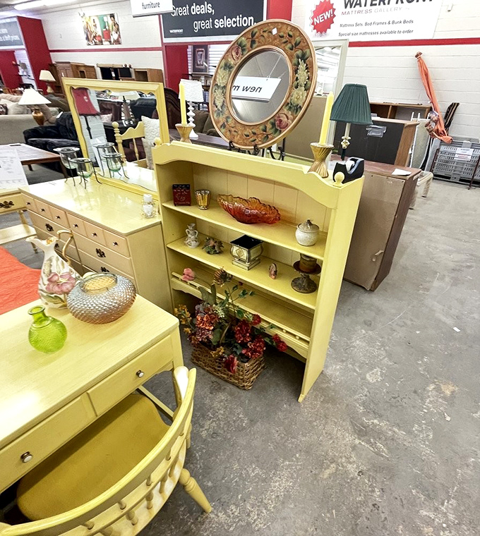 Yellow furniture brings sunshine indoors, perfect for anyone channeling their inner Golden Girls aesthetic with style.