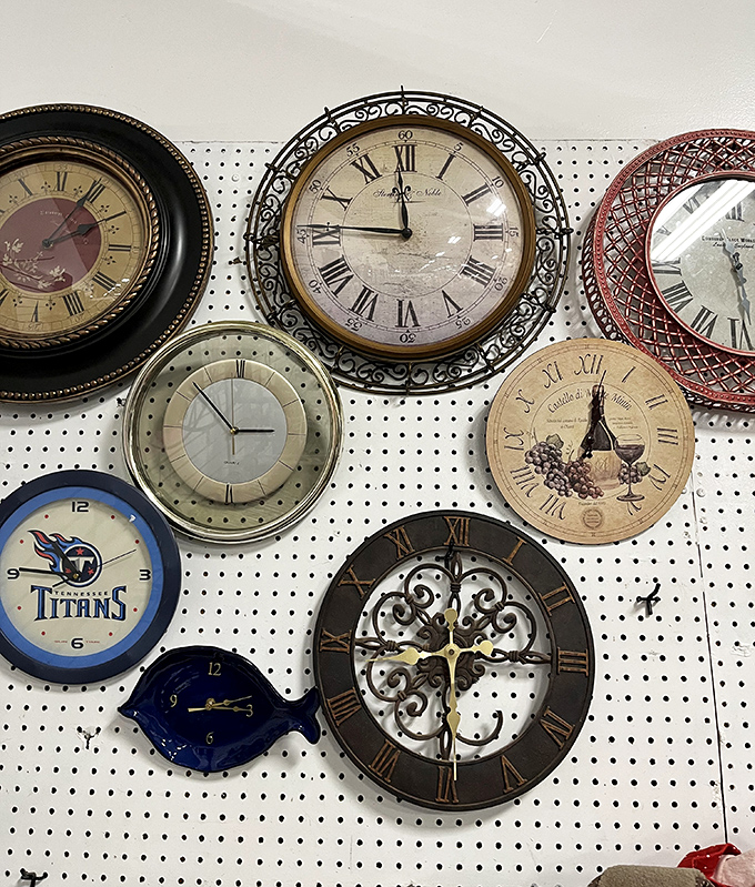 Time literally stands still in the wall clock section. From Tennessee Titans pride to wine-themed timepieces, there's a face for every space.