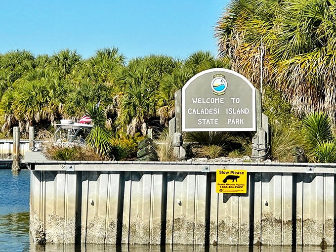The welcome sign that signals your vacation has officially begun. Even the manatee warning reminds you you're somewhere special.