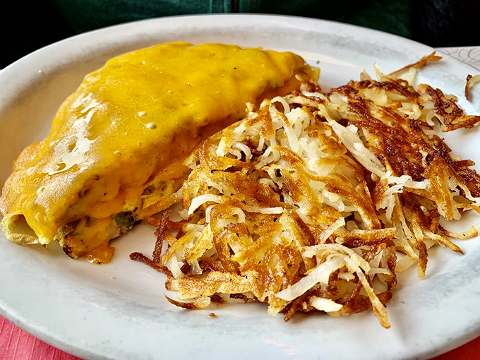 This omelet wears its cheese like a superhero cape&mdash;melted to perfection and ready to save your morning from ordinary breakfast blues.