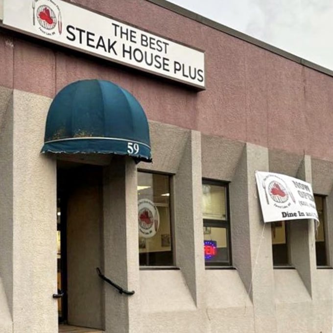 That blue awning might be modest, but "Best Steak House Plus" isn't just a name &ndash; it's a mission statement they deliver on.