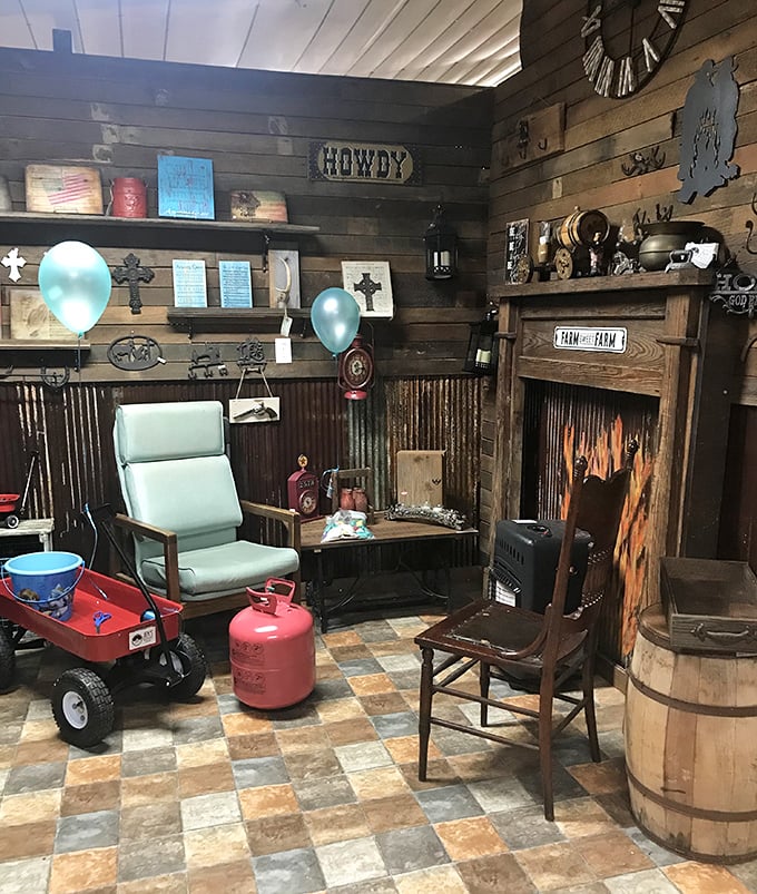 Step into this rustic wonderland where vintage treasures wait like old friends ready to share their stories.