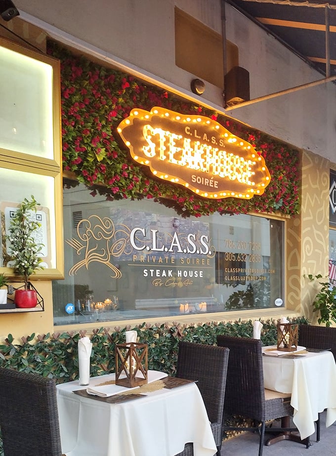 Twinkling lights and outdoor dining create pure magic for Hollywood's most romantic steakhouse experience.