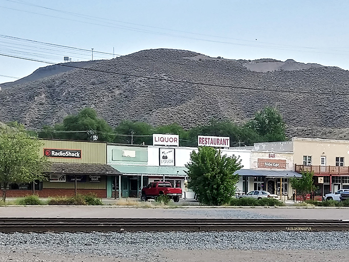 Caliente's buildings wear their age like badges of honor in the desert sun. 