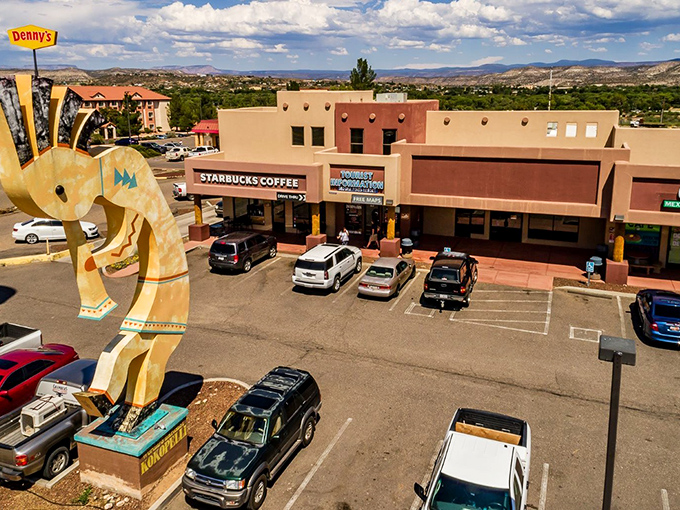 Camp Verde's historic downtown preserves the architectural character of Arizona's territorial days, with covered walkways offering shade from the desert sun.