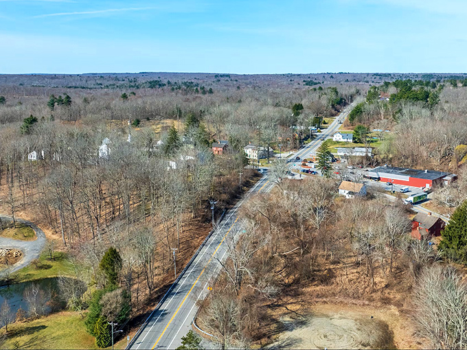 Canterbury's aerial view reveals the kind of town where neighbors still borrow cups of sugar and return the favor with homemade cookies.