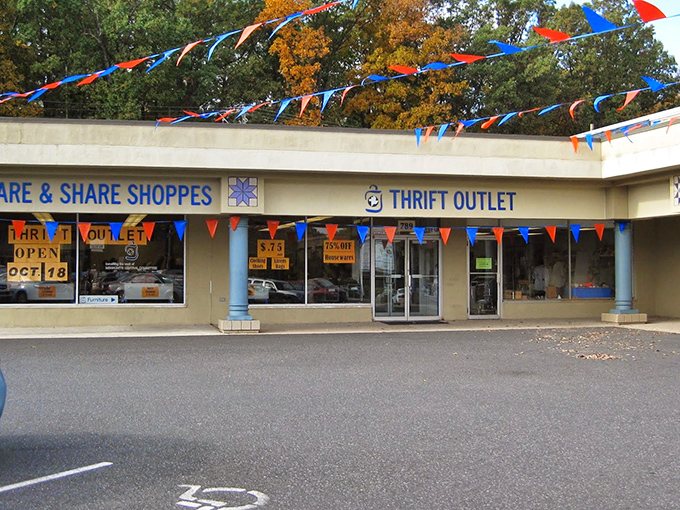 Colorful flags and community spirit create the perfect welcome mat for serious bargain hunters everywhere.