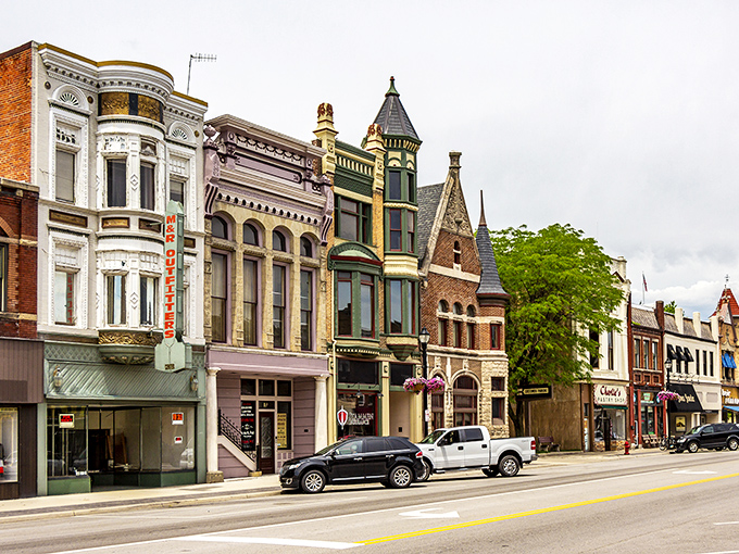 Celina's downtown stretches toward the horizon, a testament to when Main Street was the heart and soul of American life.
