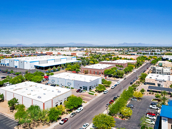 Chandler's residential charm spreads out beneath Arizona's famous blue skies, where suburban dreams come with mountain views as standard features.