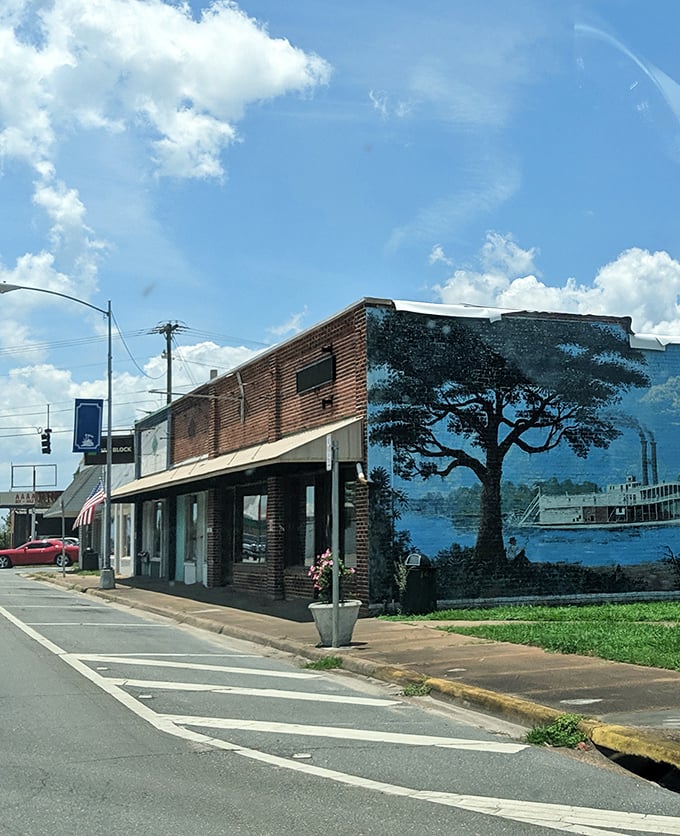 Chattahoochee's downtown murals transform ordinary buildings into outdoor art galleries that celebrate local history with vibrant, storytelling colors.