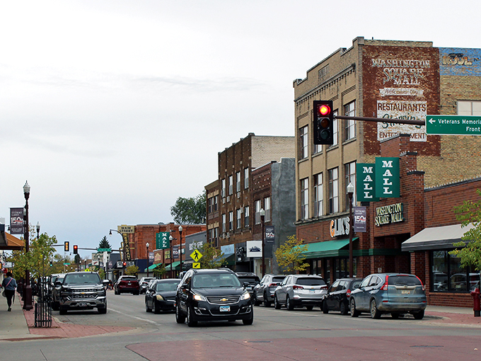 Detroit Lakes' main street feels like a movie set for "Small Town America," where local businesses still thrive and chain stores haven't taken over.
