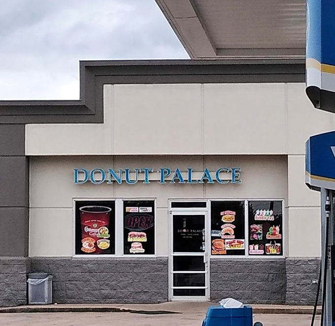 Palace-worthy donuts await in this modern setting, proving great taste doesn't require fancy royal treatment.