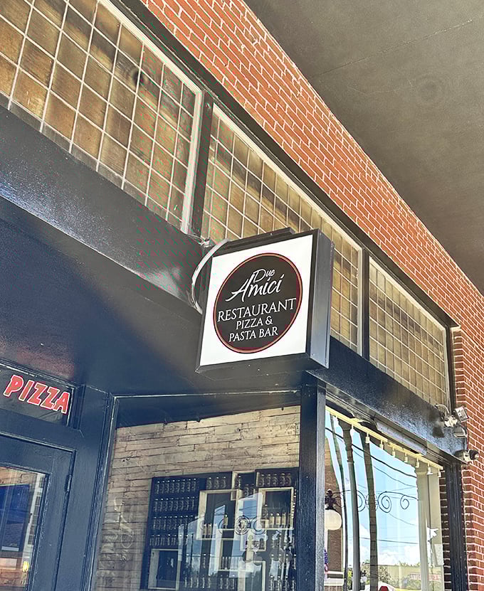 Due Amici's vintage brick facade houses Tampa's hidden Italian gem. Where Ybor City's history meets pizza perfection!