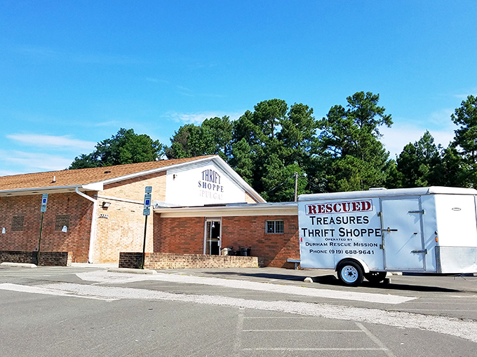 The Durham Rescue Mission Thrift Store promises "Rescued Treasures" for savvy shoppers. Where your purchases help rescue more than just vintage vinyl!