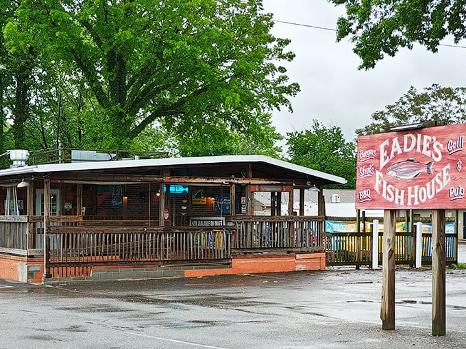 Eadie's rustic charm feels like a fishing camp that happens to serve incredible seafood. Casual vibes, serious flavors!