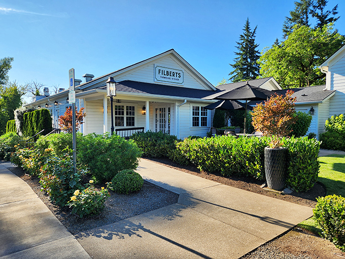 This farmhouse setting makes every meal feel like a special occasion worth celebrating with loved ones. 