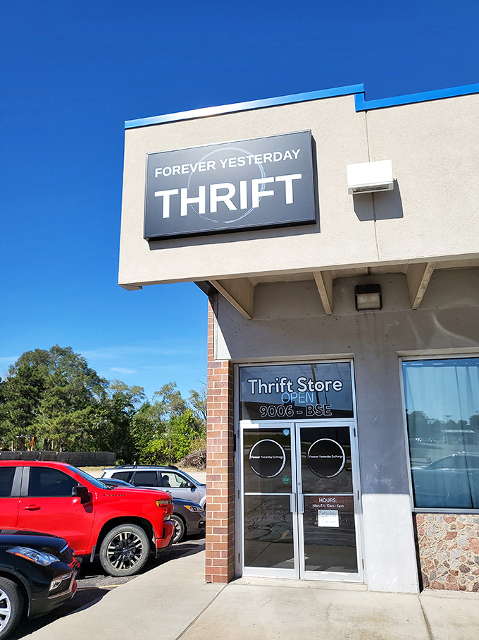 Forever Yesterday's clean signage and professional appearance elevate the typical thrift store experience significantly. 
