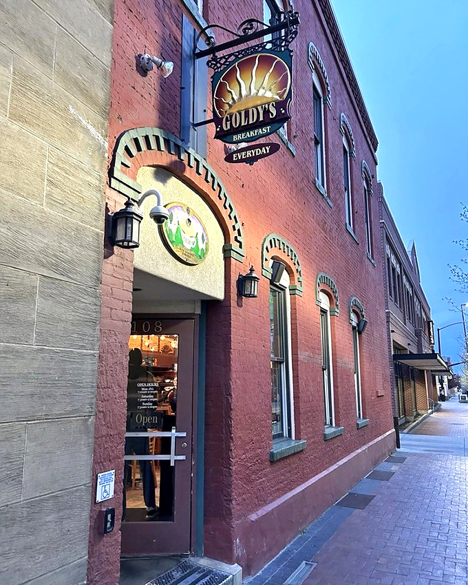 Historic brick meets modern breakfast dreams - Goldy's proves downtown dining can be both elegant and wonderfully approachable.