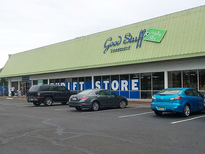 That fresh green exterior practically glows with promises of good stuff waiting inside.