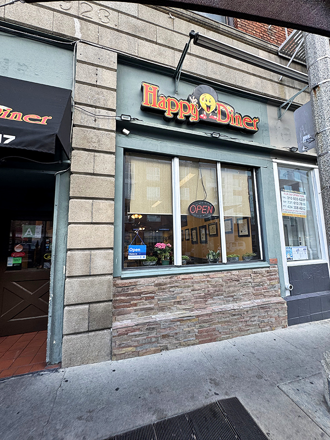 That cheerful smiley face promises exactly what you hope for - genuine happiness served with every meal.