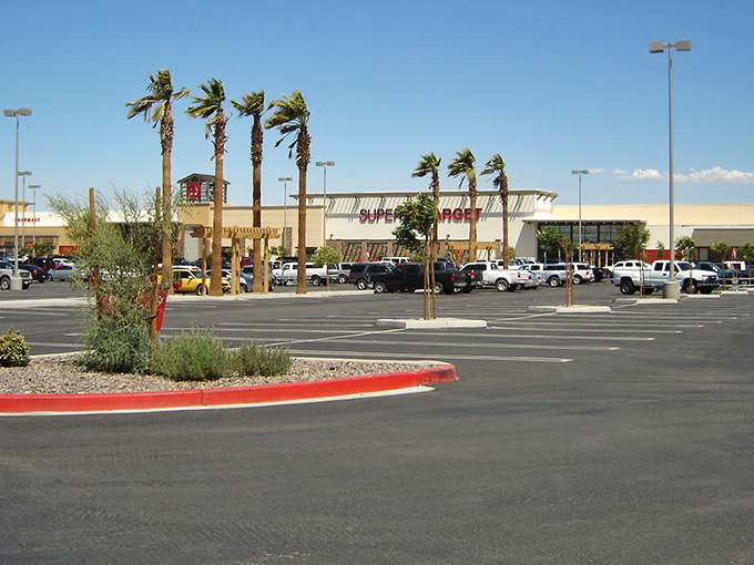 Palm trees and shopping centers in Hesperia offer desert convenience with housing prices that feel like an oasis for retirees.