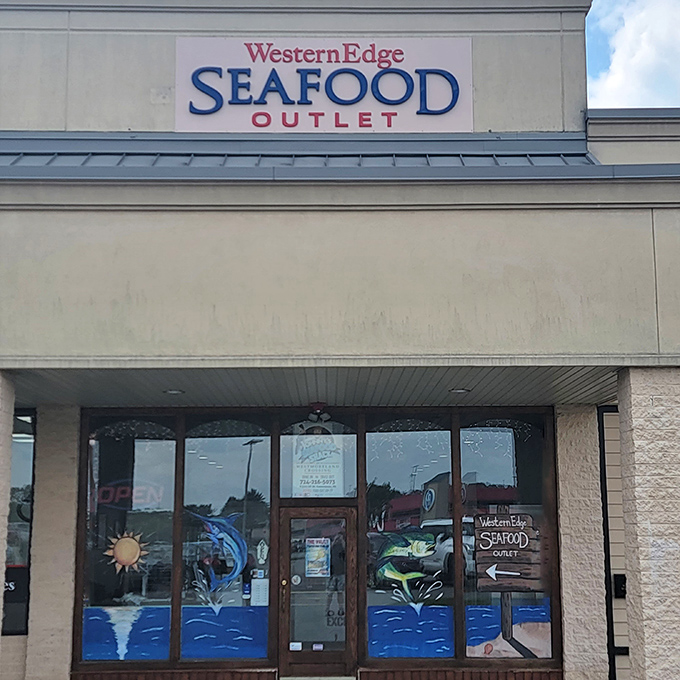 Clean lines and ocean blues promise fresh catches in western Pennsylvania's seafood oasis.