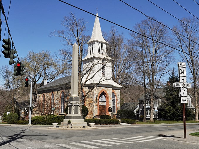 A historic church in Kent watches over the town like a guardian of New England tradition and small-town values.