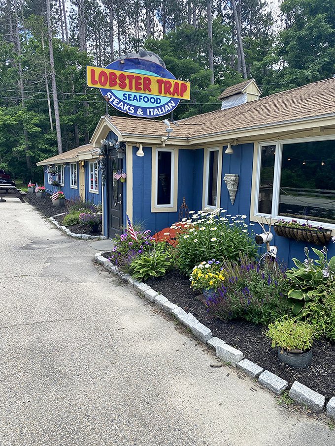 Mountain meets ocean in this colorful North Conway gem that defies geographical expectations beautifully.