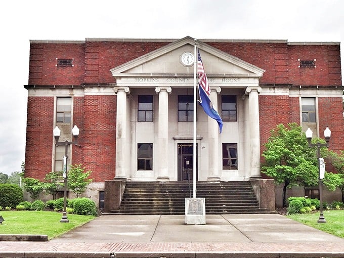 Madisonville's courthouse stands proud, anchoring a community where neighbors still matter most of all.