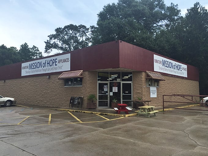 Brick buildings hold the best secrets - Mission of Hope transforms furniture donations into family comfort stories.