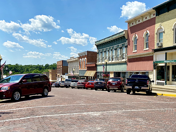 Historic courthouse grandeur anchors a town square where democracy and community still matter deeply.