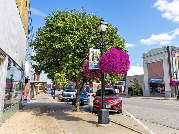 Nebraska City's tree-lined streets create nature's own air conditioning - no electricity required, just pure shade.
