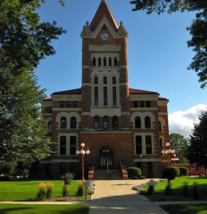 This impressive public building in Orange City shows how even small Iowa towns invested in architectural beauty for civic structures.