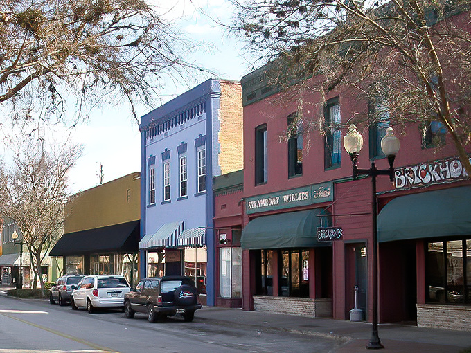 Palatka's historic downtown buildings stand shoulder to shoulder, each with stories to tell about old Florida.