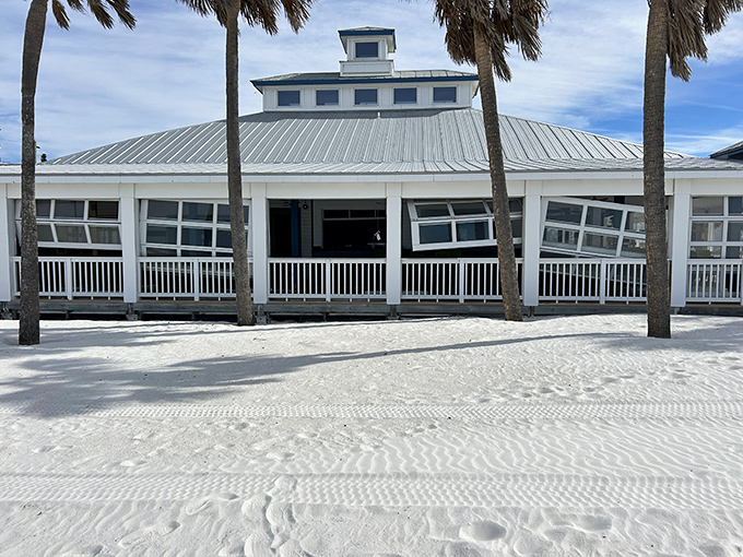 Palm Pavilion's beachside location puts you so close to the action, you might get sand.