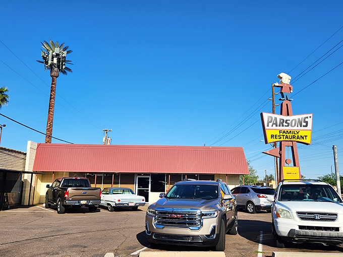 Parson's vintage sign with its chef character has become a Glendale landmark – nostalgia served with a side of hash browns.