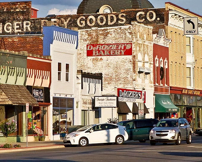 Peru's downtown streets celebrate the town's circus heritage with colorful buildings that practically smile at passing visitors daily.