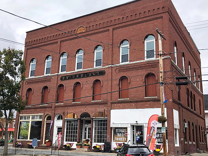 Pittsfield's Union Block stands proud like a brick monument to small-town values.