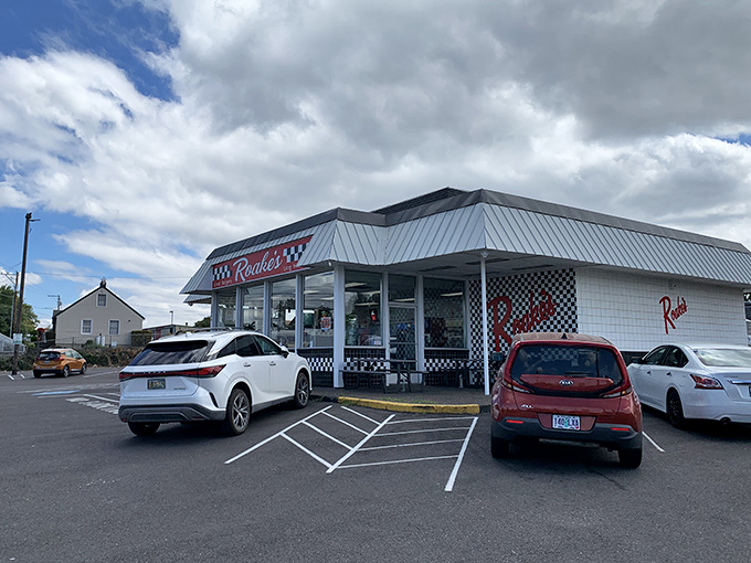 Roake's on Columbia's black and white checkered design is like a chess board where every move leads to hot dog victory.