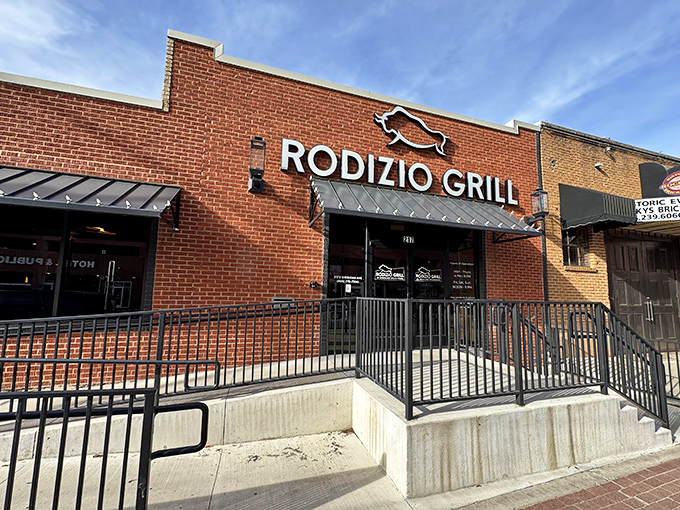 Rodizio's downtown brick facade hints at the Brazilian steakhouse adventure waiting inside those welcoming doors.