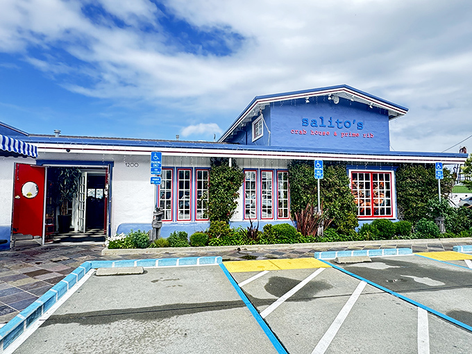 Sausalito's blue beauty where crab house meets prime rib in a marriage made in culinary heaven.