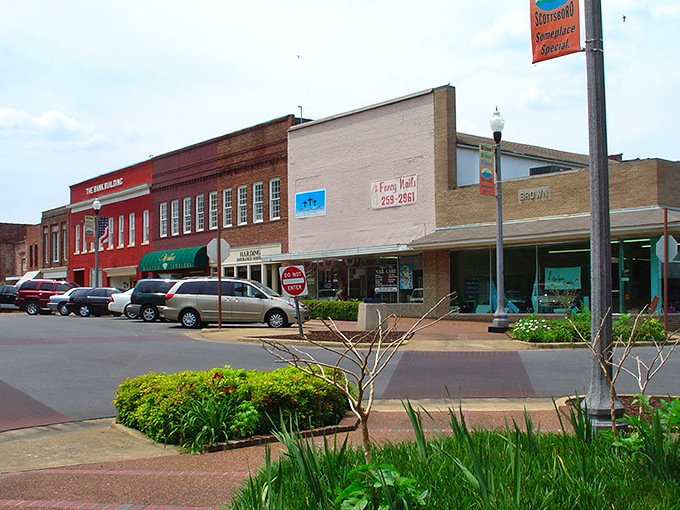 Scottsboro's town clock keeps perfect time while the community moves at its own comfortable pace.