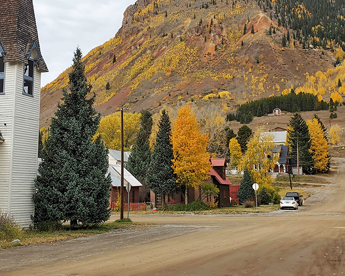Nestled beneath golden autumn slopes, Silverton&rsquo;s historic homes capture the quiet beauty of mountain life.