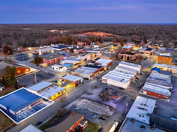 This aerial view of Smithville reveals a town that's found the perfect balance between preservation and progress.