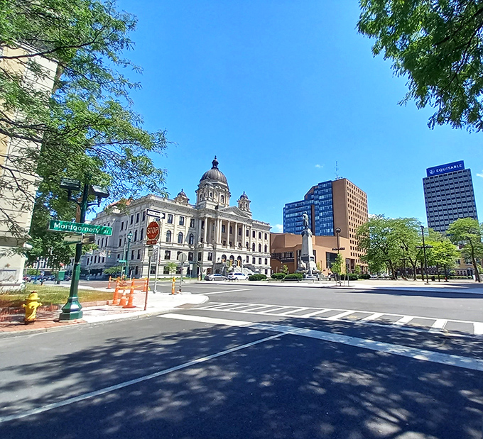 Syracuse's government buildings showcase the grandeur of civic architecture, where democracy meets impressive stone and marble craftsmanship.